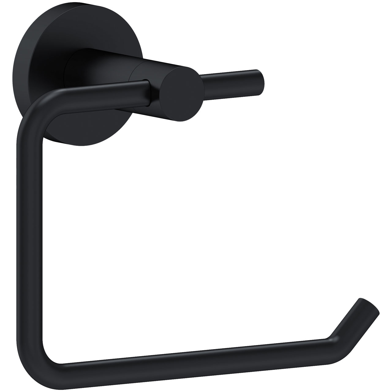 Paper Holder ROUND Matt Black - Euroshowers.COM