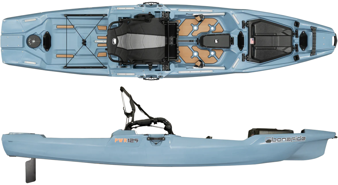Bonafide PWR129 - Fishing kayak with foot steering - KayakAngler.eu