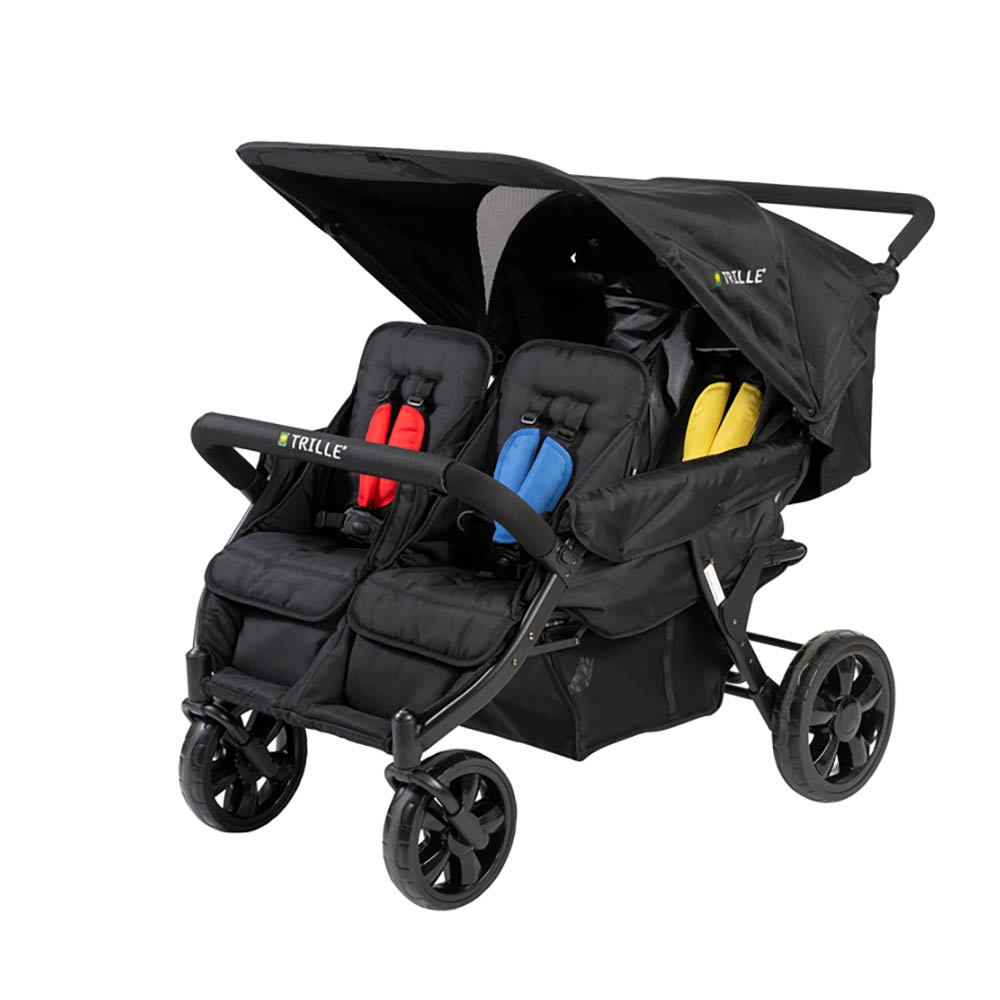 Barnvagn, sittvagn för 4 barn, Trille Quadro 2024 - Barnpavag.se