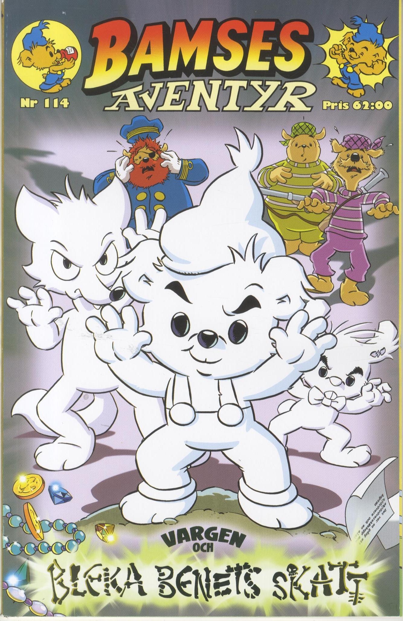 Bamses äventyr 114, Vargen och bleka benets skatt - Seriekällaren