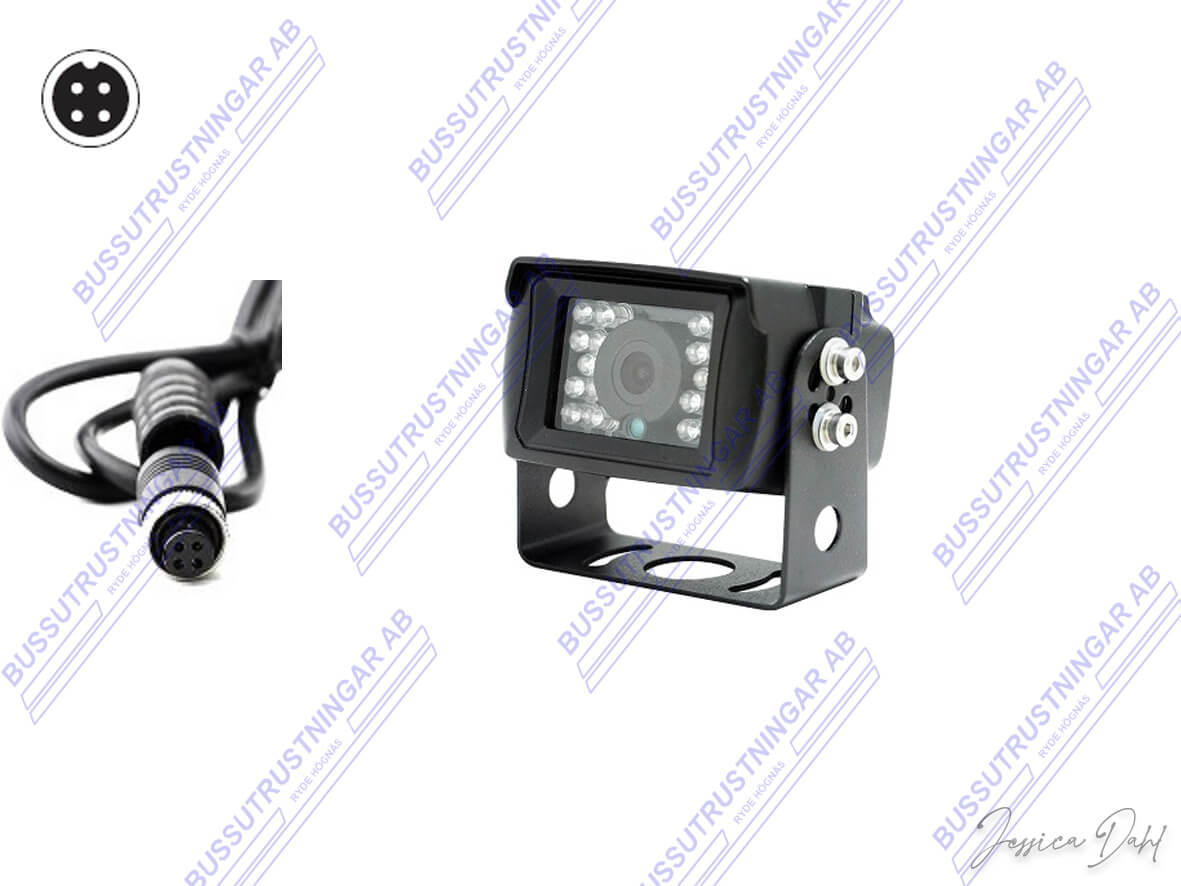 Backkamera 4-pin 12-24 V - Bussutrustningar Ab