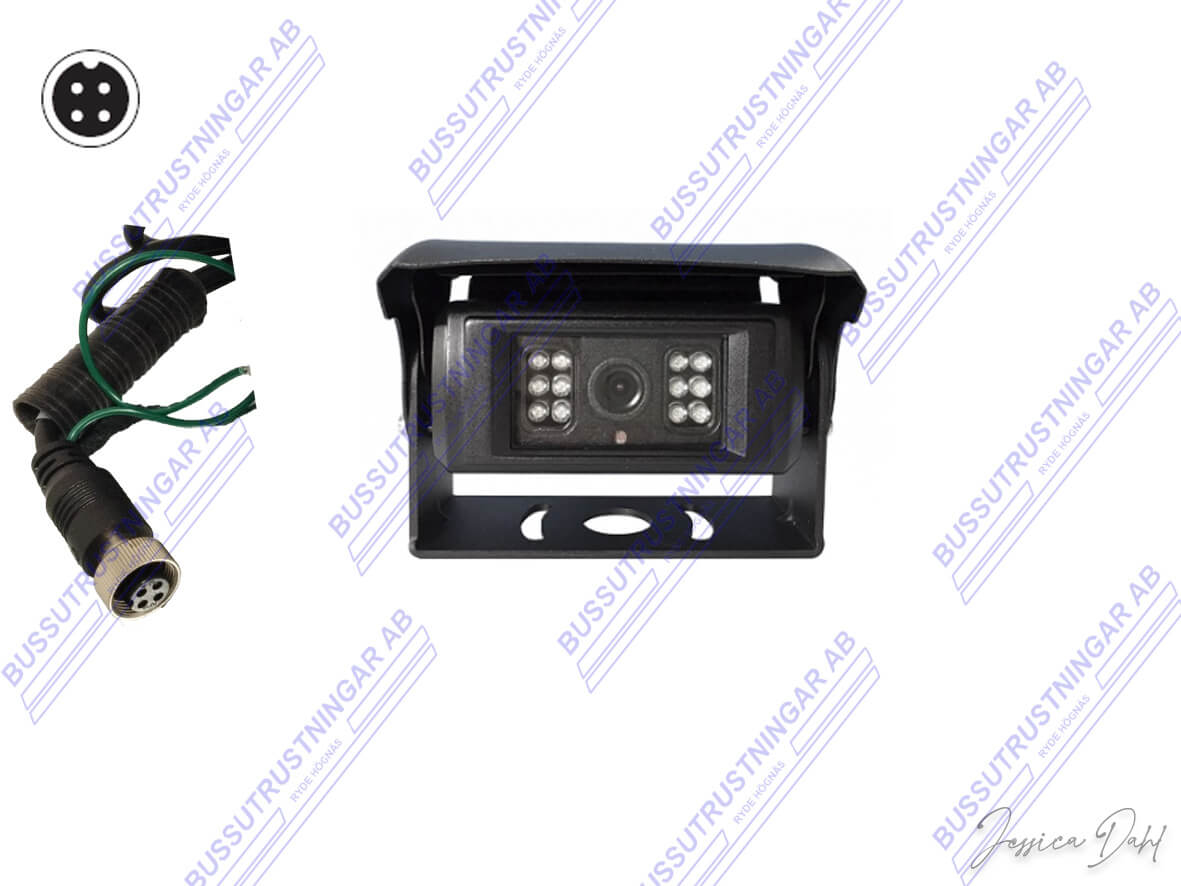 Backkamera med elektrisk visir 12-24 V - Bussutrustningar Ab