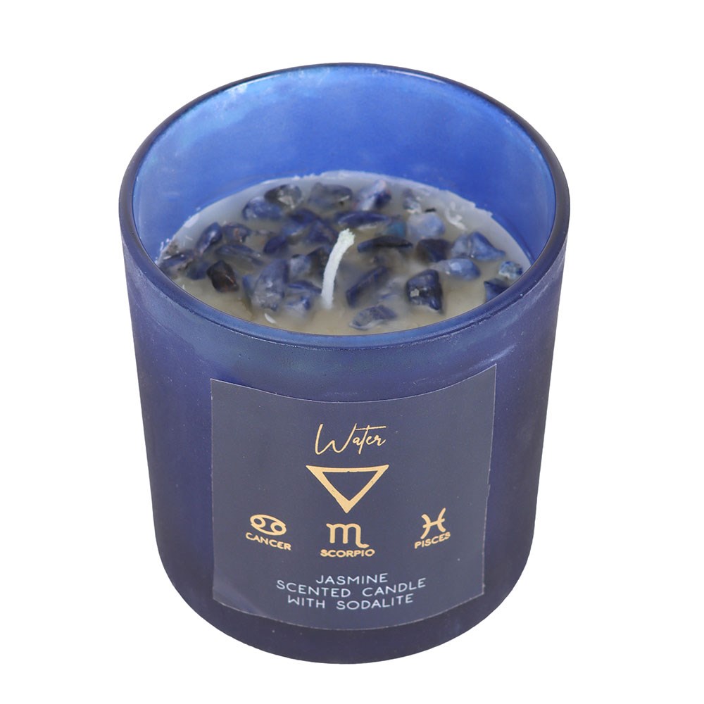 Stengarden.com - Vatten element Jasmin Kristall Chip Doft Ljus