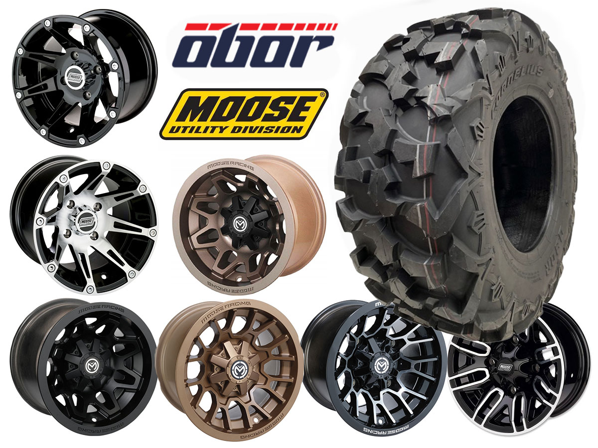 Hjulsats 12" Moose Aluminiumfälg med Obor Cornelius 27" däck - Go Offroad