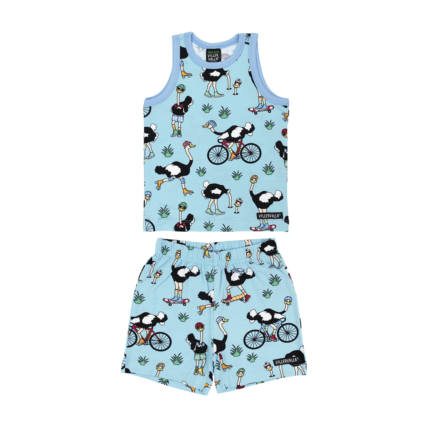 linne & shorts set OSTRICH LGT BAY | Sovkläder till barn Villervalla®