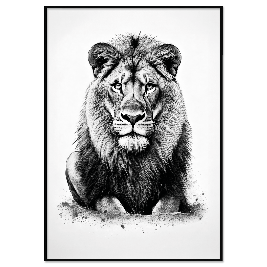 Lejonporträtt Poster - Viltmotiv™ | Unika posters av vilda djur, bär ...