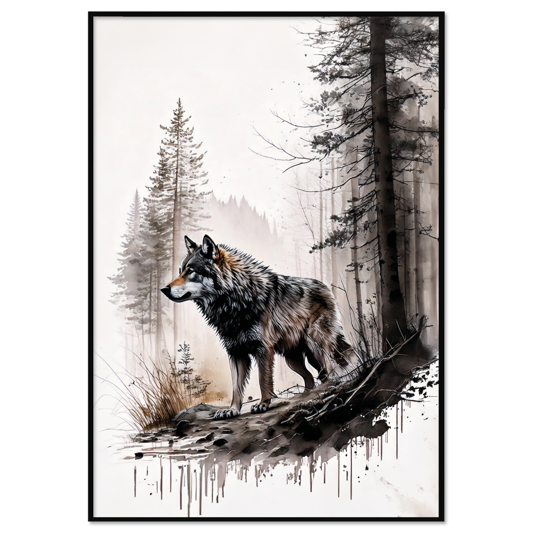 Skogens Varg Poster - Viltmotiv™ | Unika posters av vilda djur, bär och ...