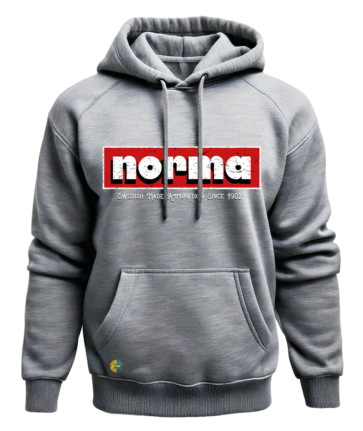 NORMA® Retro Logo gray hoodie - NORMA® Brand Shop