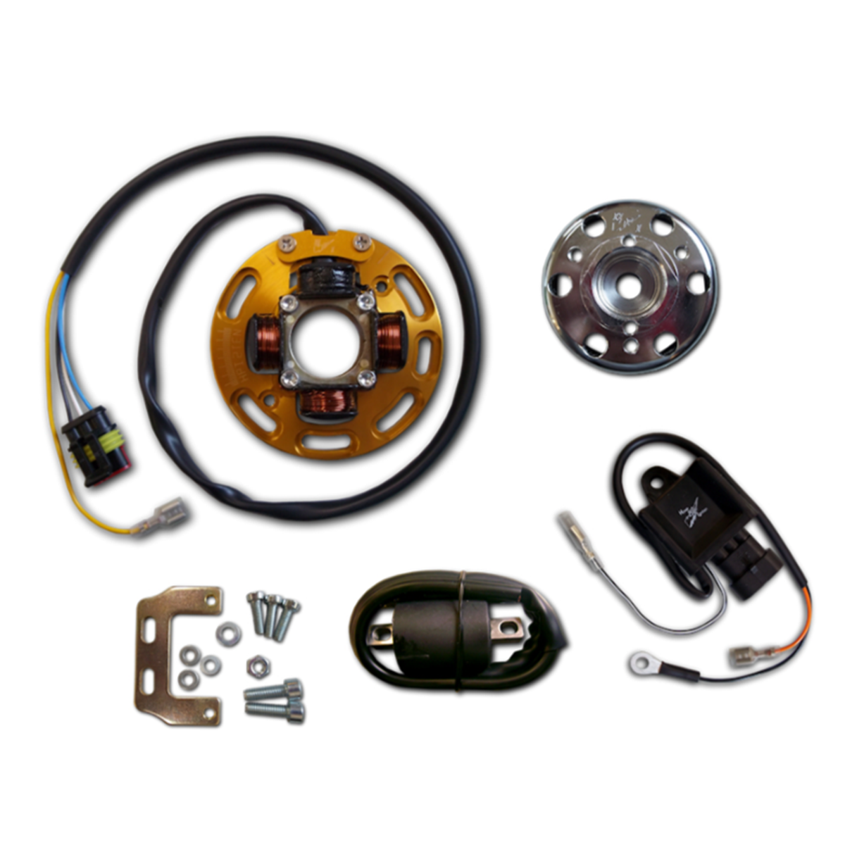 Breakerless ignition HPI 2-TEN. With integrated coil - Mopedrenovering