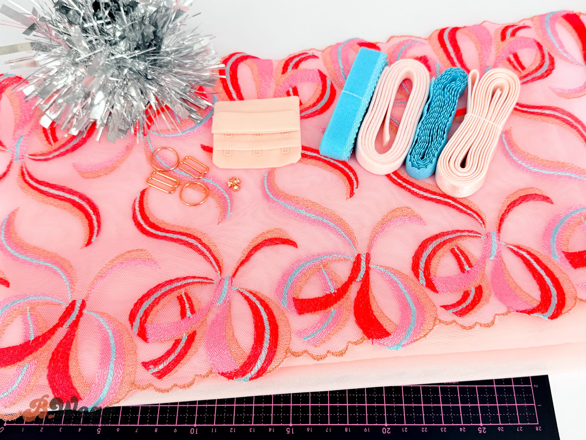 Colourful Bow - Bra kit with lace - B,Wear