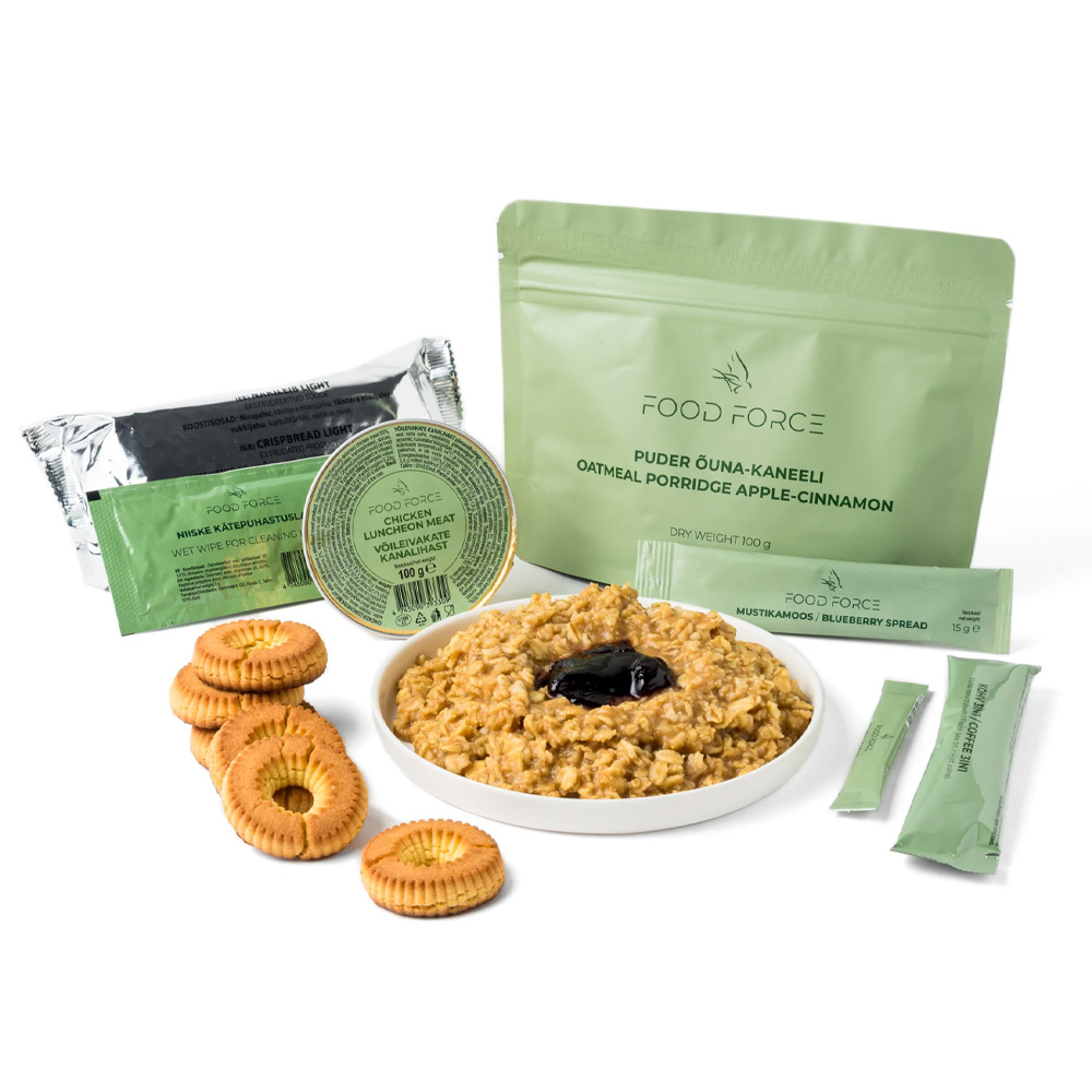 Food Force | Havregryn æble-kanelgrød morgenmadsration | Frysetørret ...