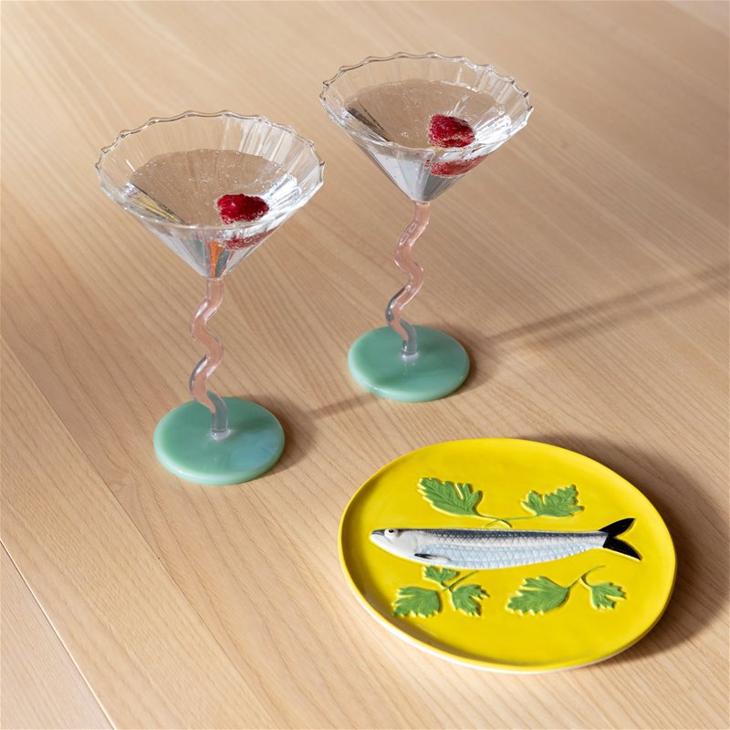 Coupe glass - Cocktail glass - Curve - Pink 2-pack - WhiteWhiterWhitest