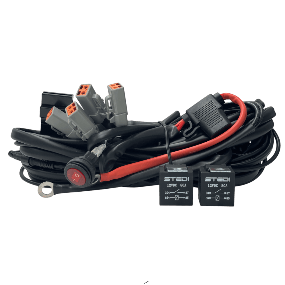 4x Connector and dual relay harness Plug and Play - STEDI Europe