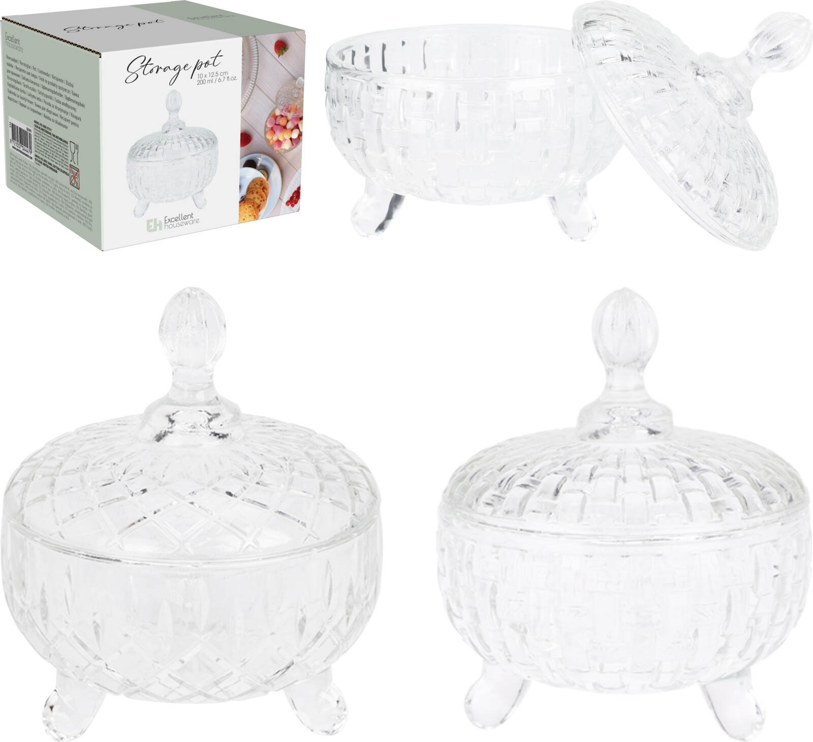 Skål med lock i glas - jirvelius.com