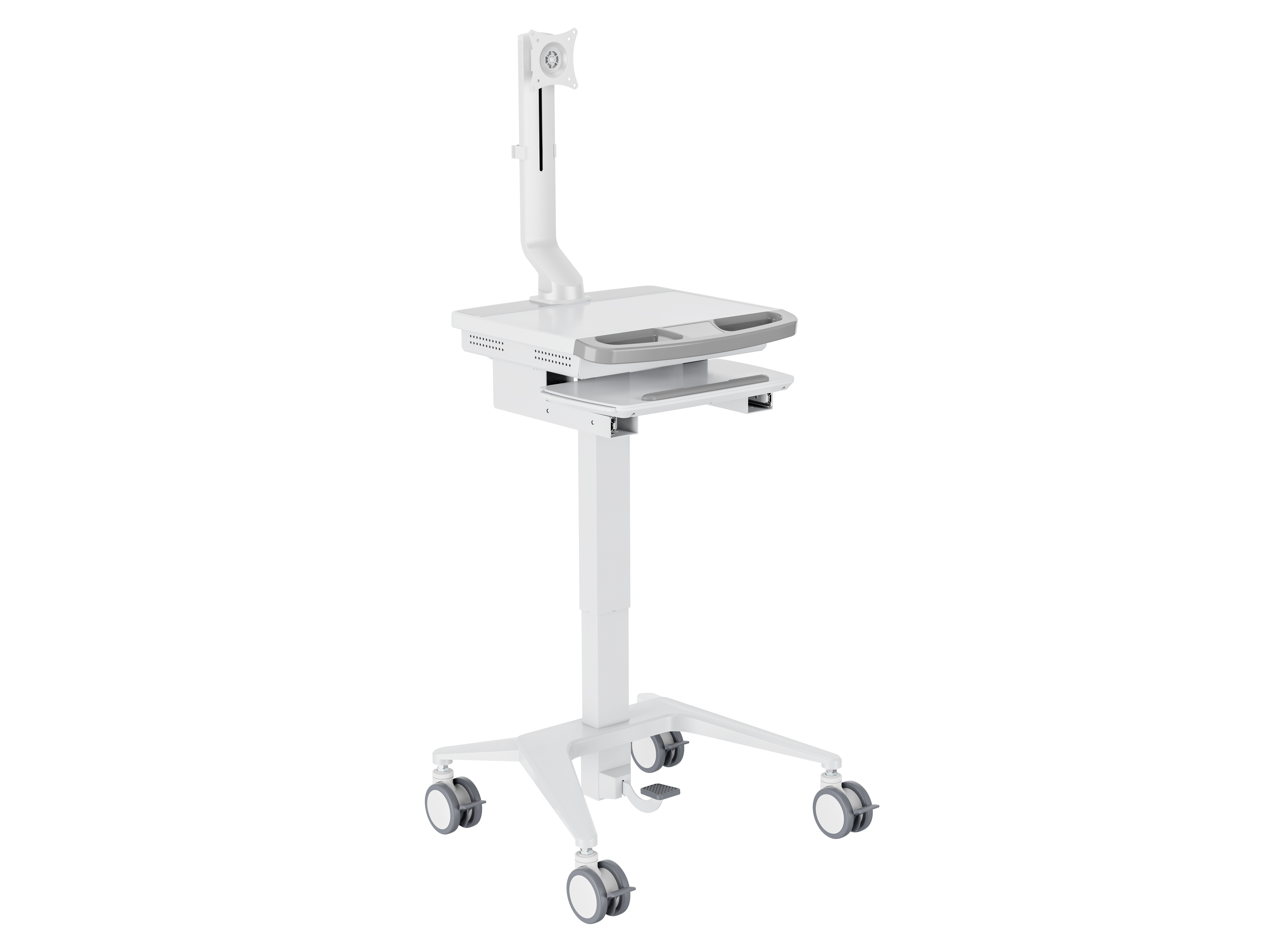 M Medical Cart Basic incl. fixed monitor arm - Multibrackets