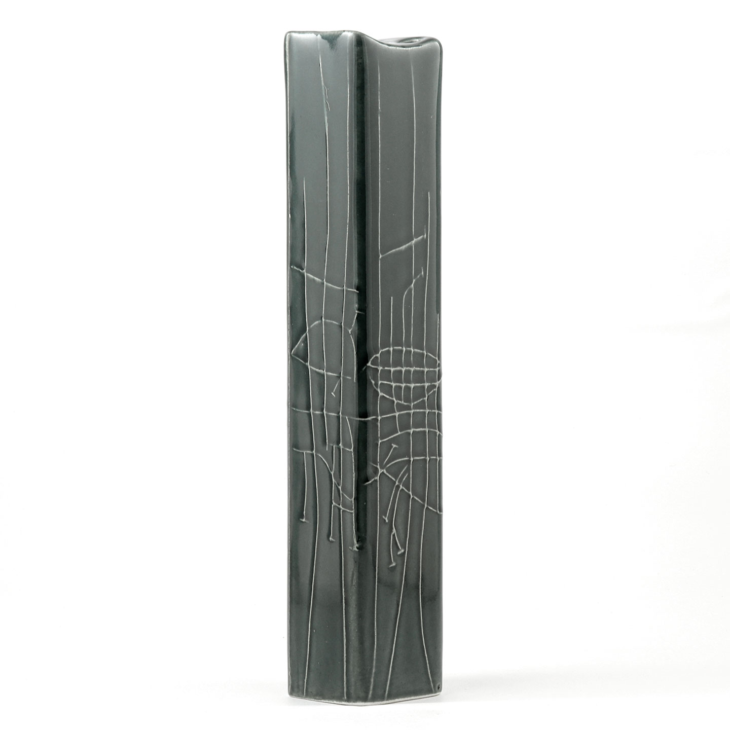 Karl Heinz Schultz-Köln (Arabia 1955) Modern Green Vase 27 cm