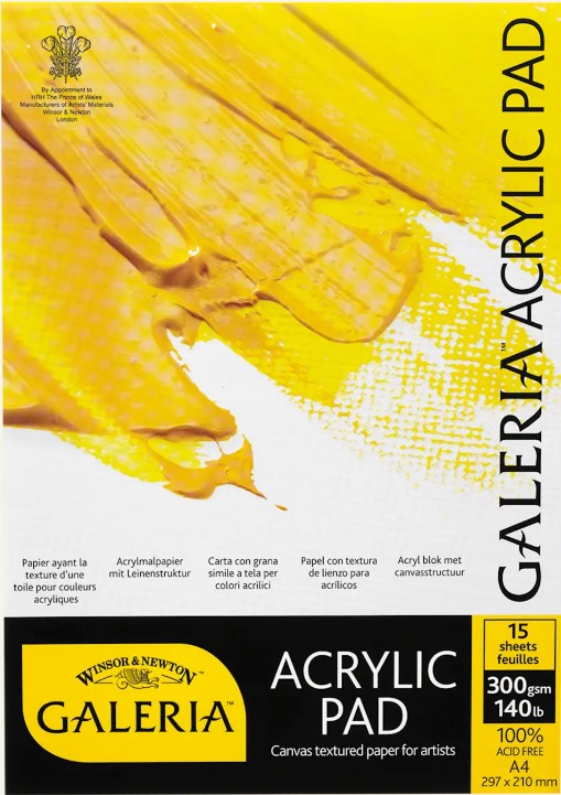 Acrylic paper - Galeria - Rough grain, 300g - A4, 15sheets - Art of ...