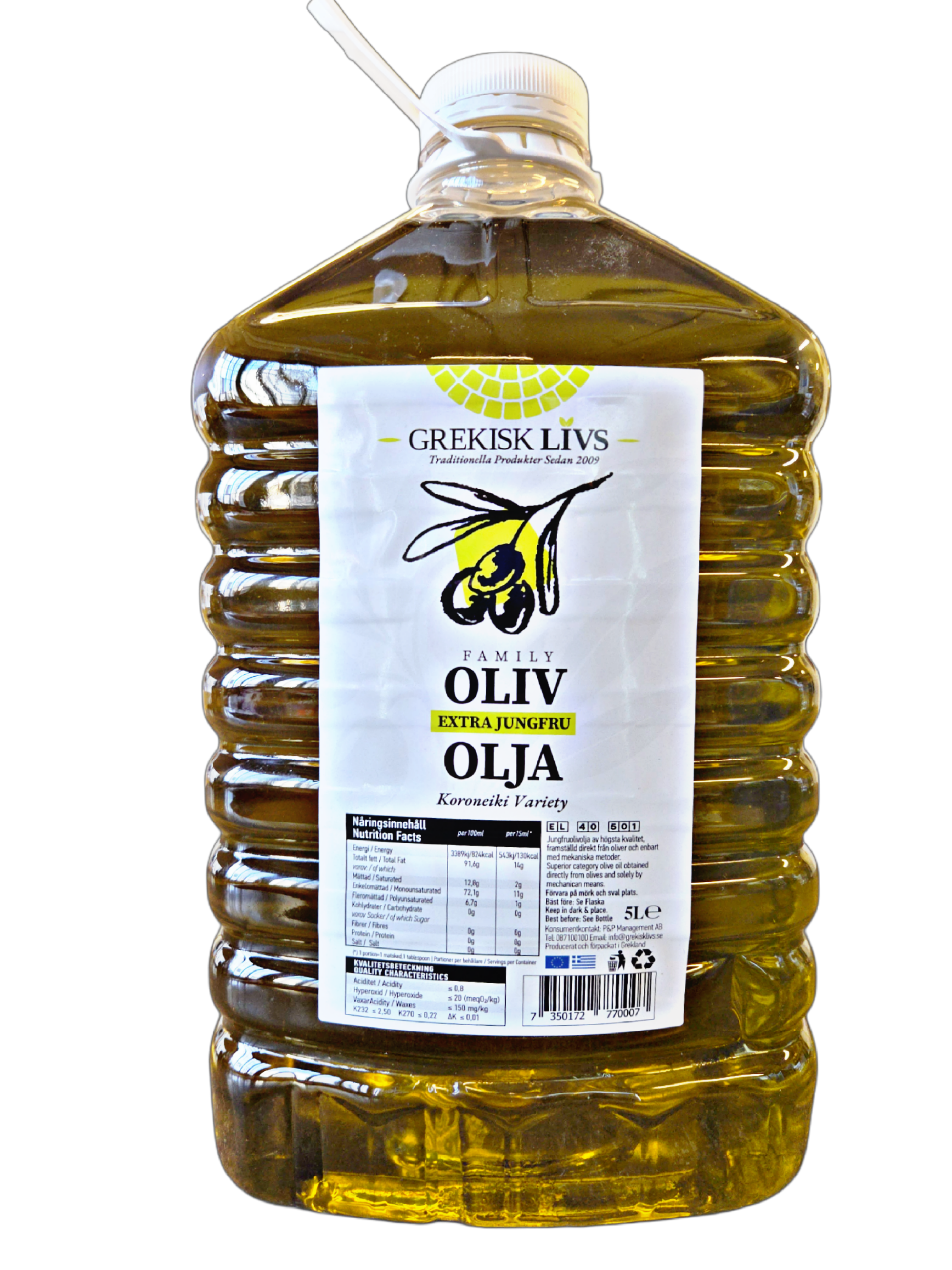Olivolja Extra Jungfru - Grekisk Livs från Kreta - 5 Liter (Fri Frakt ...