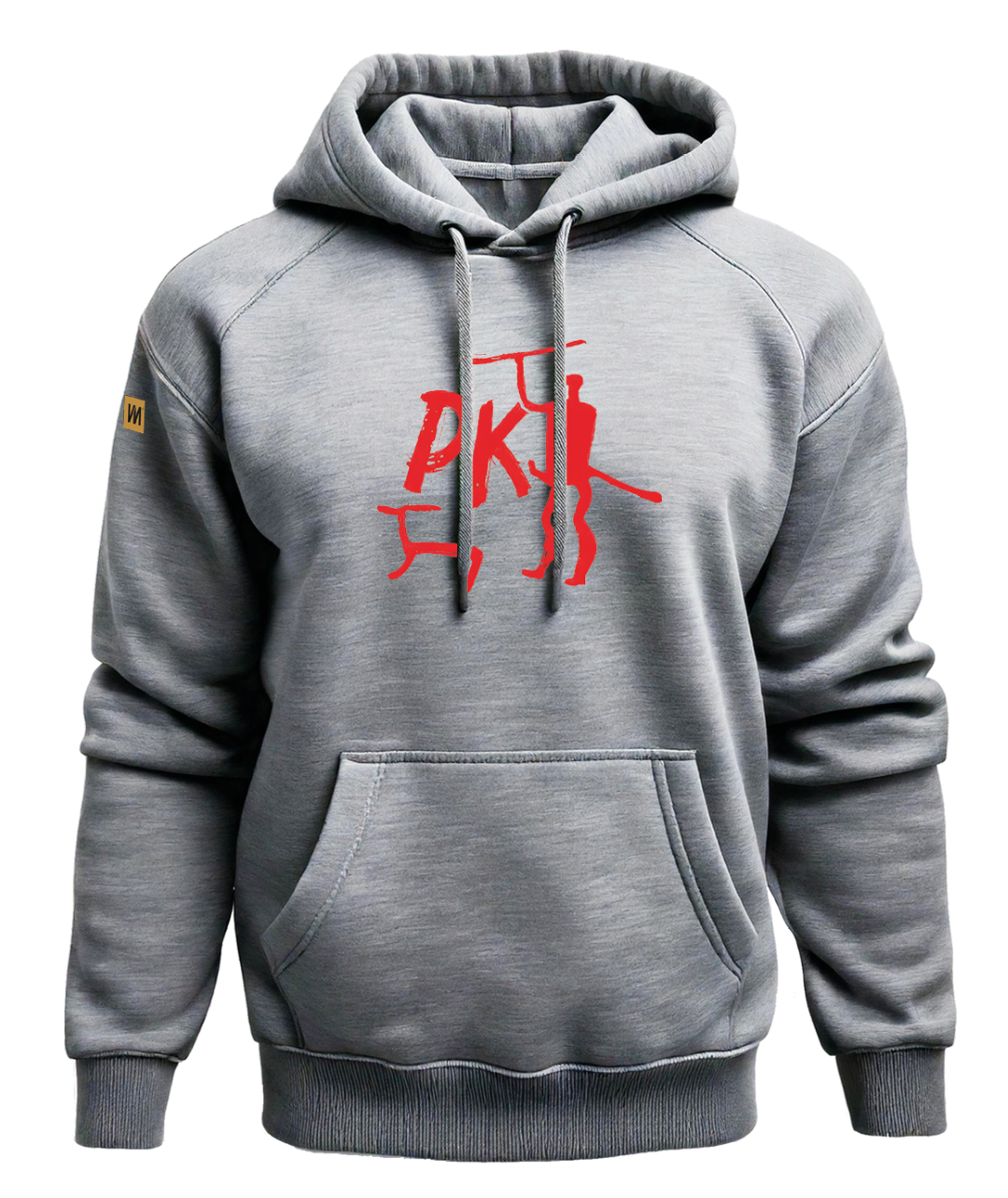 PK Logo gray hoodie - VILDMARKEN® Brand Store