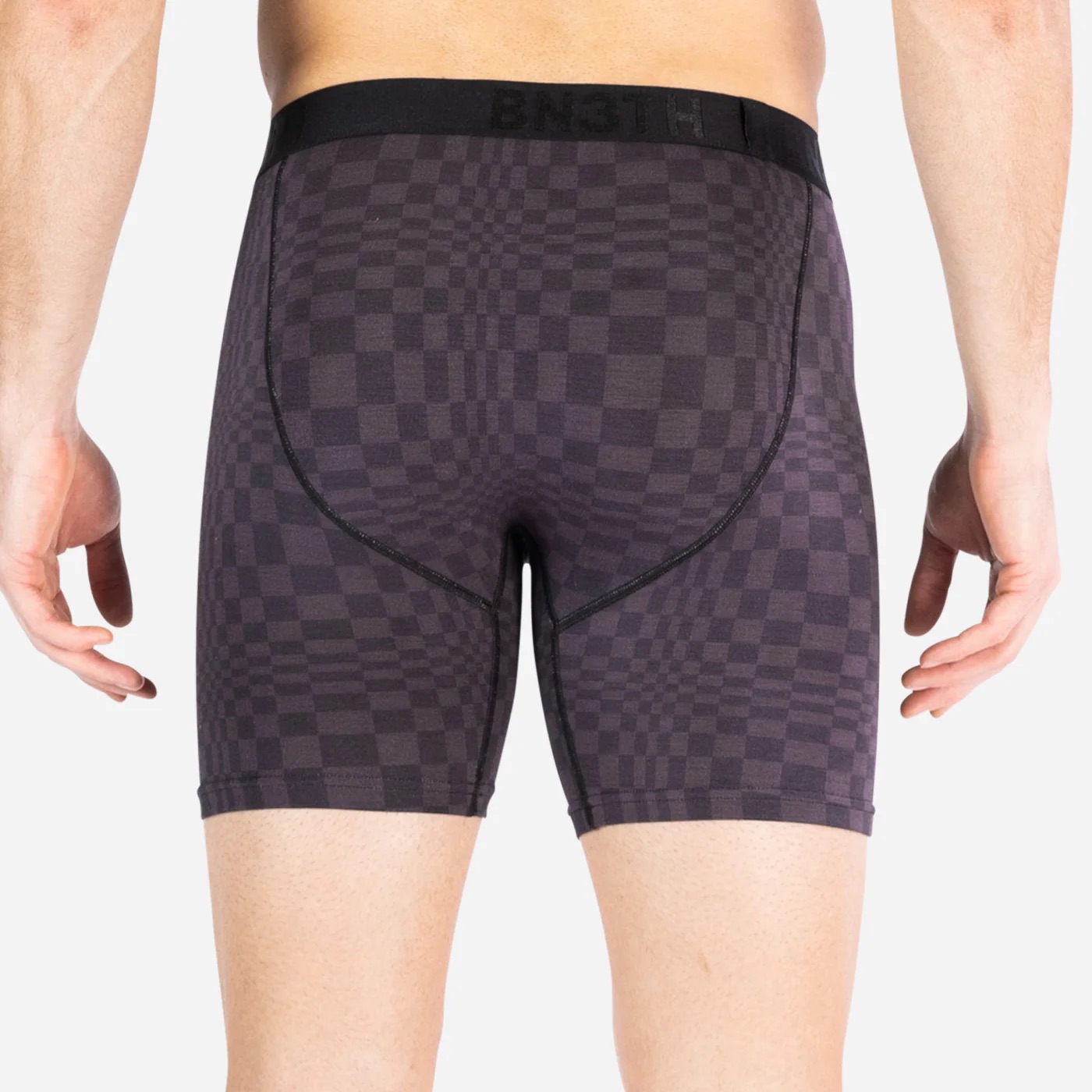 CLASSIC ICON BOXER BRIEF - LIQUID CHECKER-BLACK - BN3TH Scandinavia