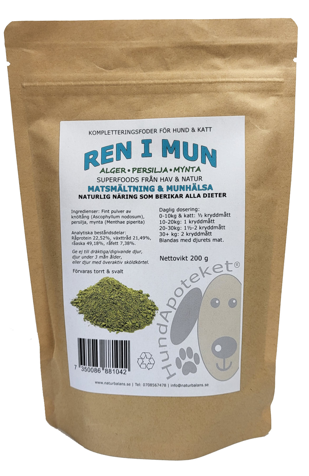Hundapoteket Ren i Mun 200g - Dogorama Hund & Katt