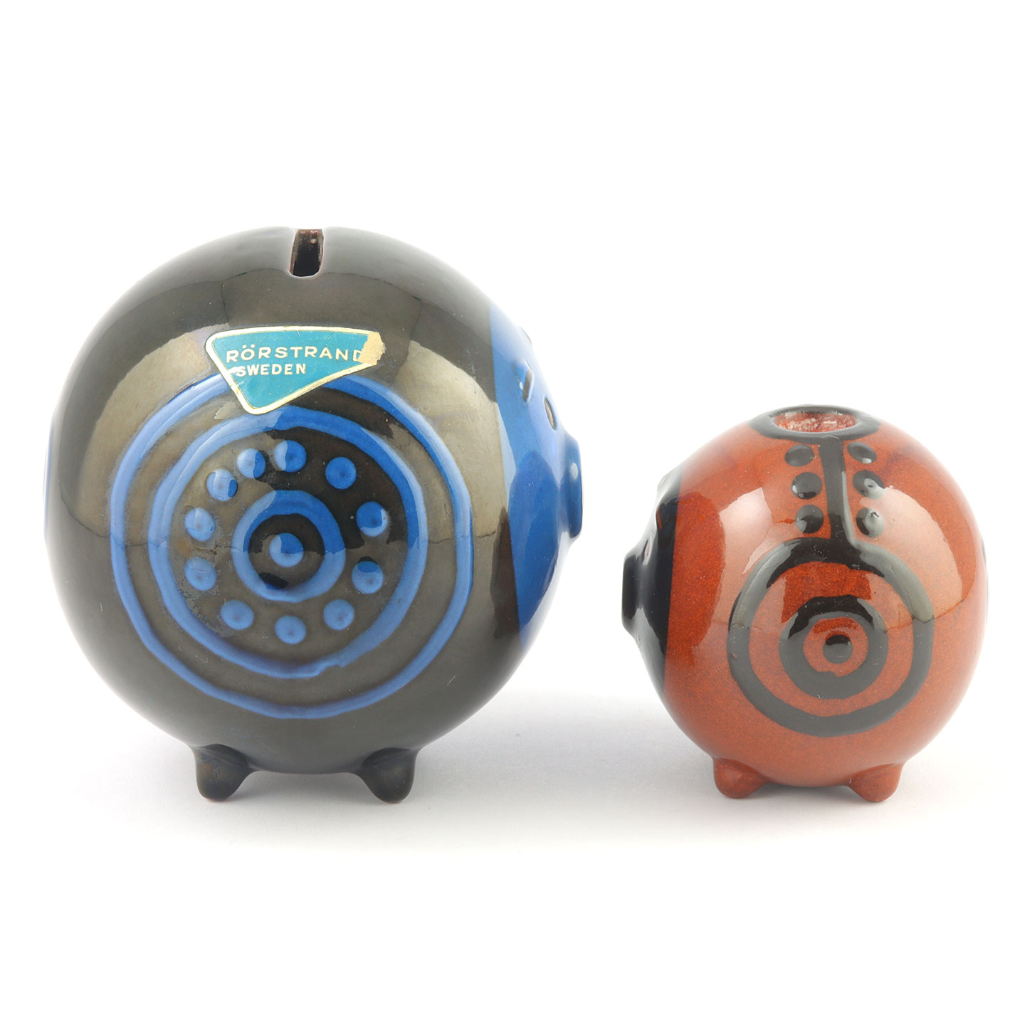 Two Swelling Pigs 6–9 cm (Rörstrand 1950s)