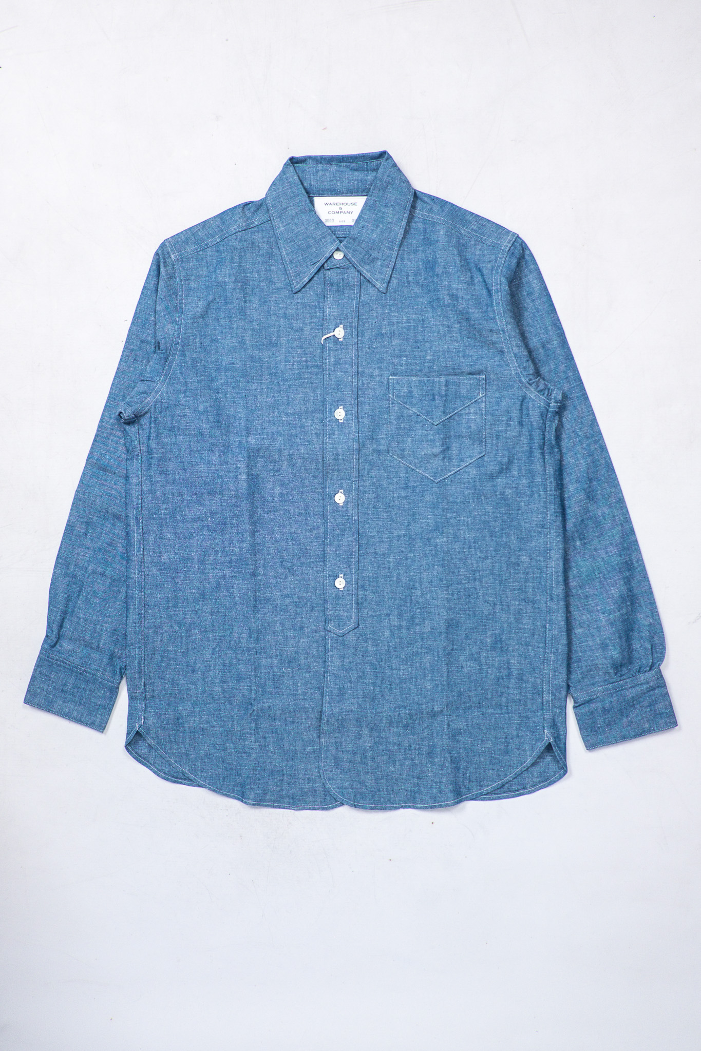 Warehouse & Co - New Deal P Work Shirt Saxe Blue - Göteborg Manufaktur