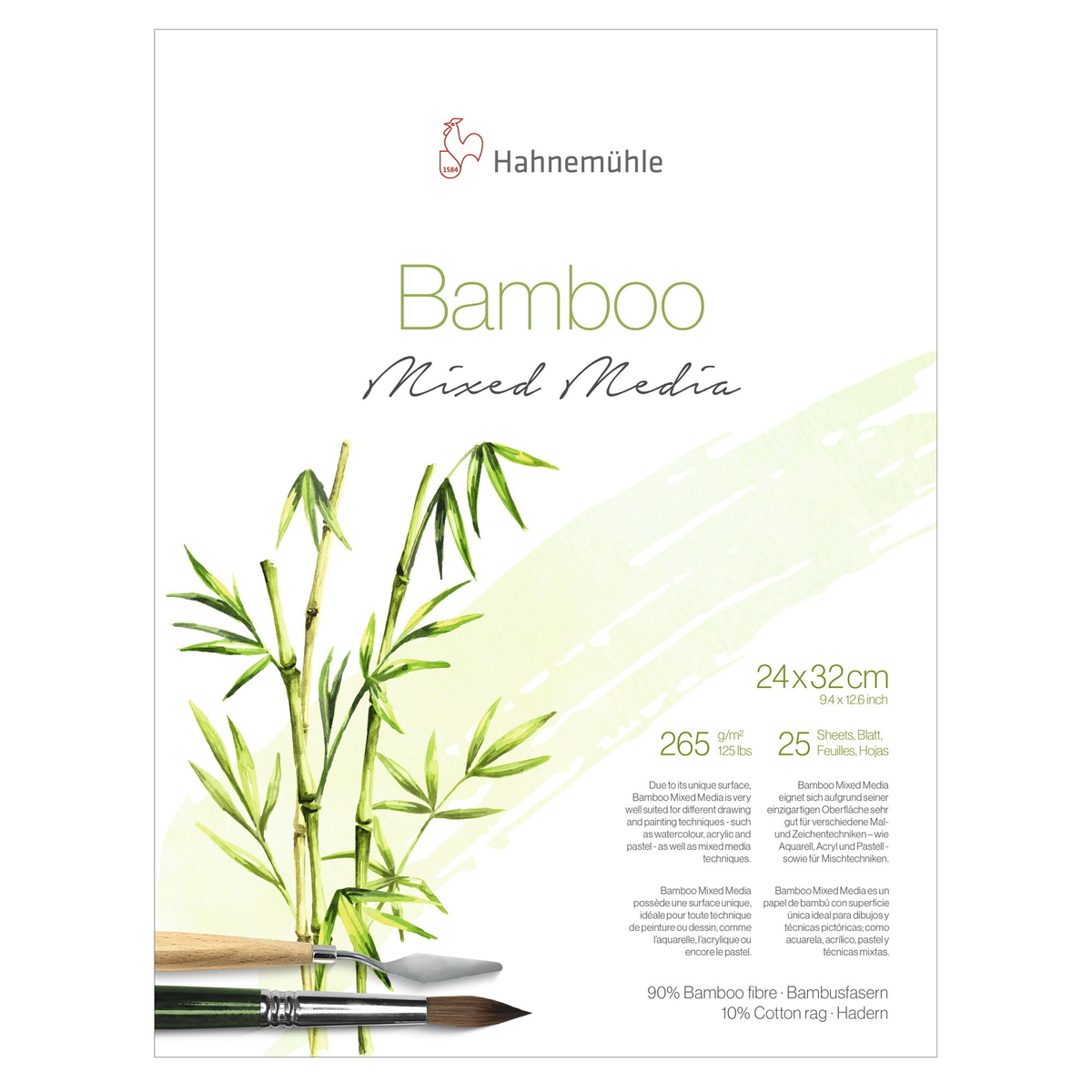Mixed Media Pad - Hahnemühle Bamboo - 265g - 24 x 32cm, 25sheets - Art of Veda - Art Supplies online