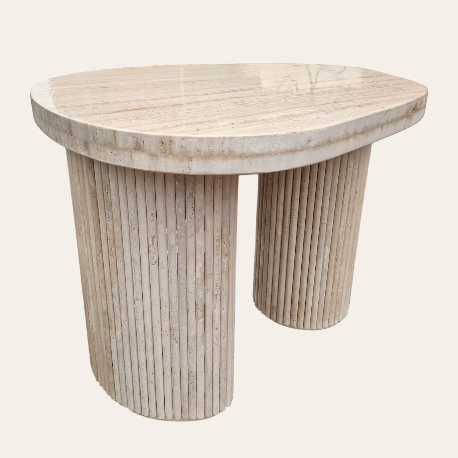 Travertine pillar table - NOMA Marrakech
