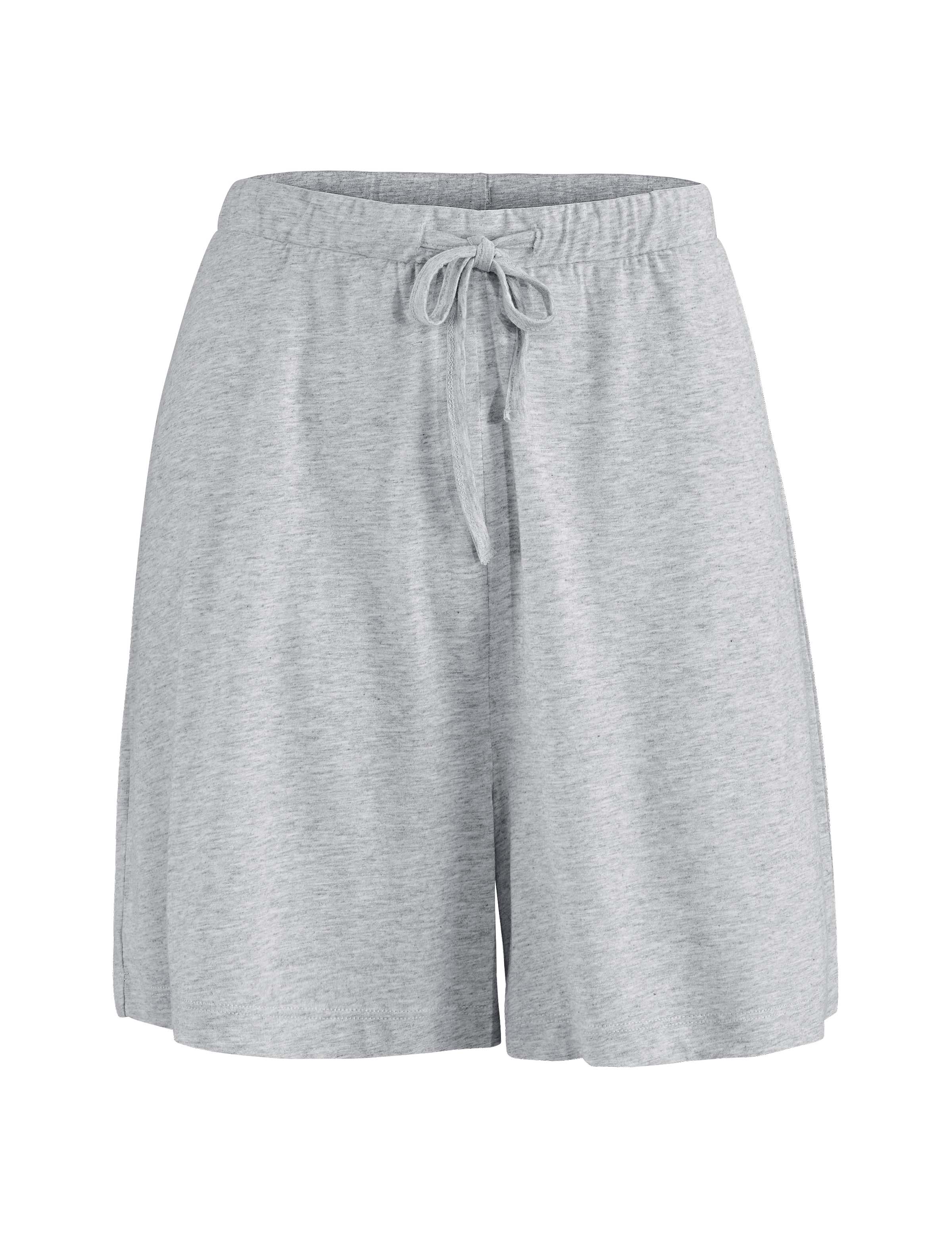 Gråmelerade pyjamasshorts i bambu - Bambuboden