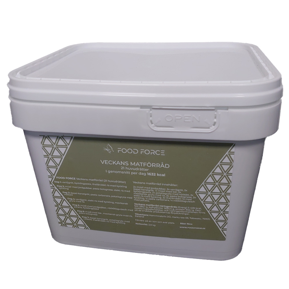 Food Force | One Week Bucket | Frysetørret mad - The General Prepper