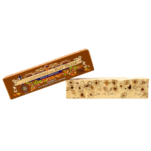 Hasselnöts- & kolanougat, 120 g - Fransk mjuk nougat från Le Roy René