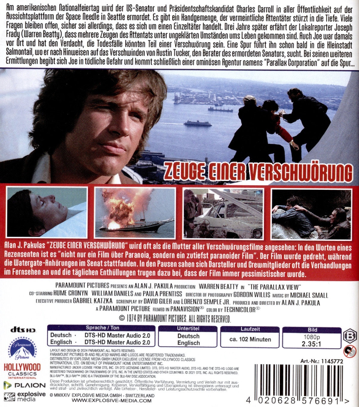 Parallax View (ej svensk text) (Blu-ray) - Kvarnvideo.se