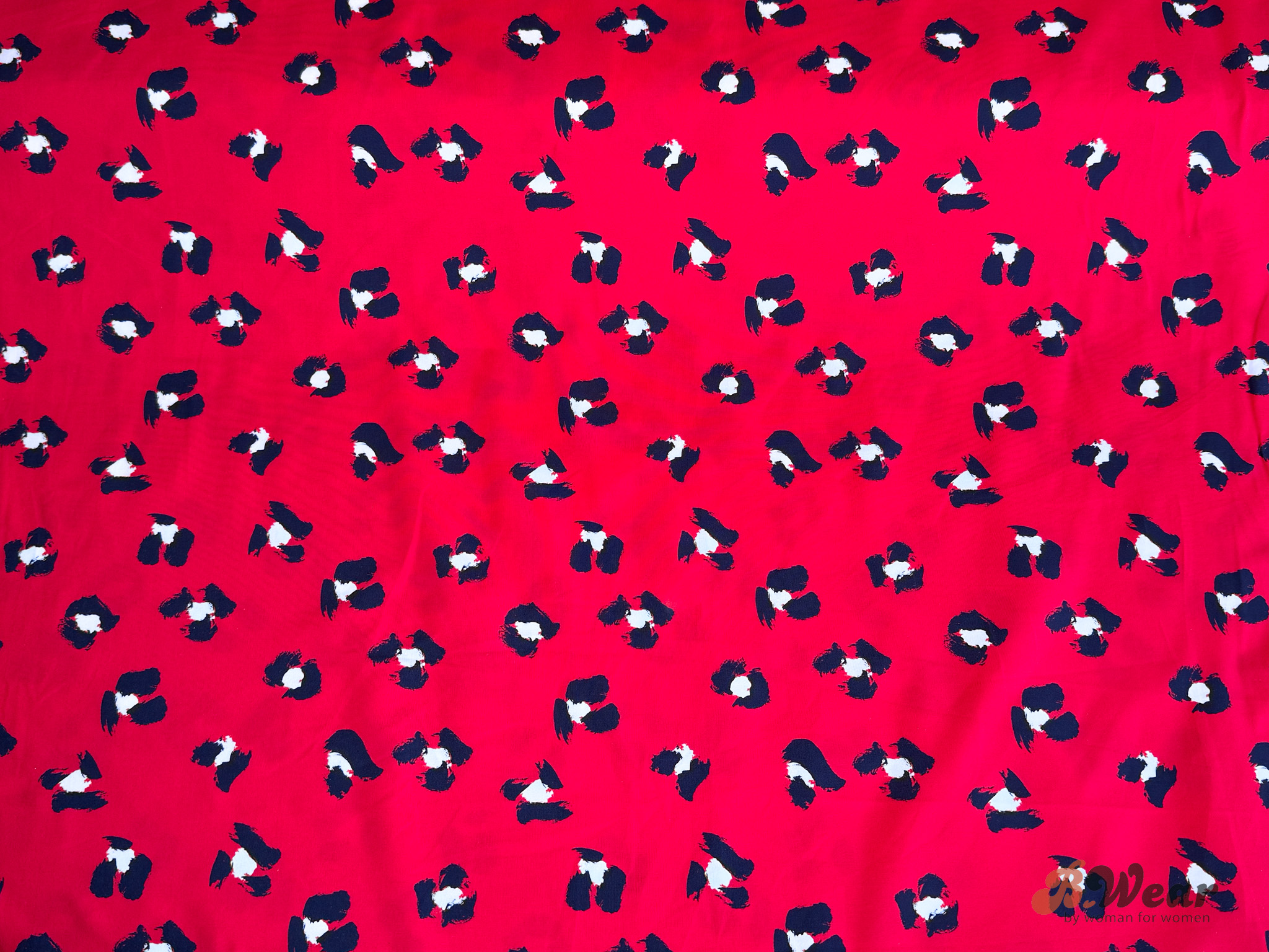 Red swimwear fabric with pattern - B,Wear