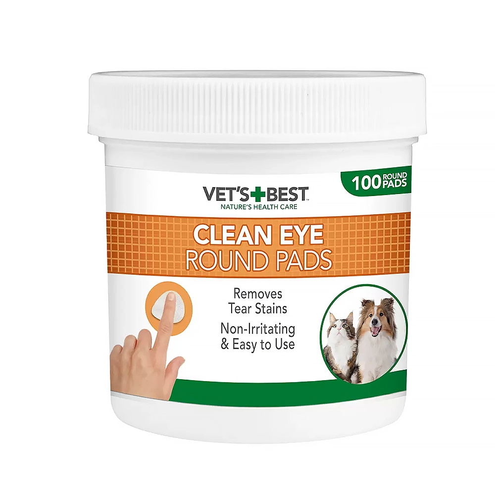Vet's best clean eye round pads | For dog & cat
