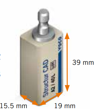 VOCO Structur CAD - universal block 40L A3, 5 st
