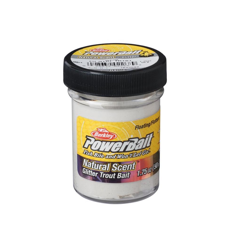 Berkley® PowerBait Natural Glitter Trout Dough - Garlic White Glitter ...