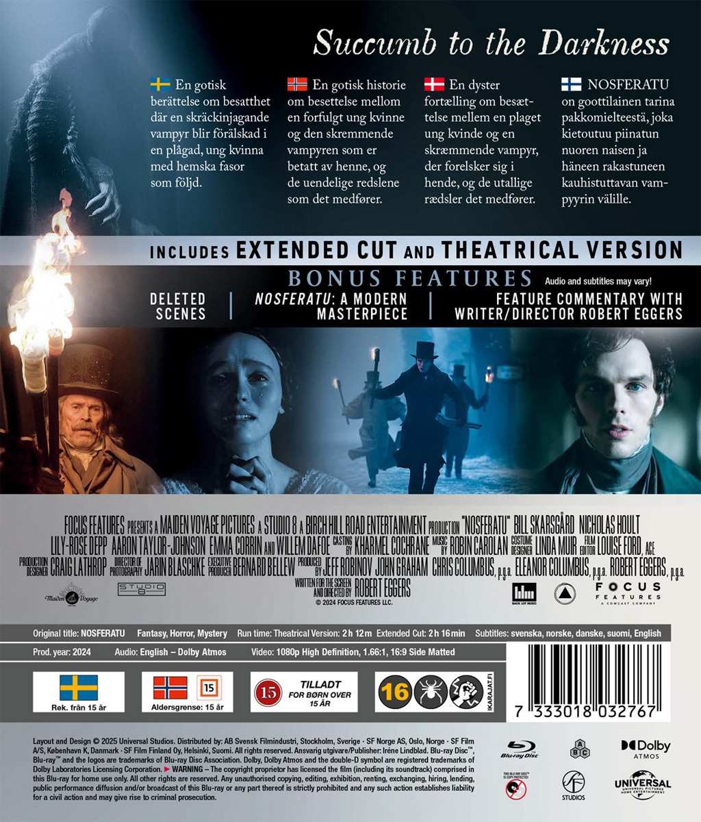 Nosferatu - Extended Cut (Blu-ray) - Kvarnvideo.se