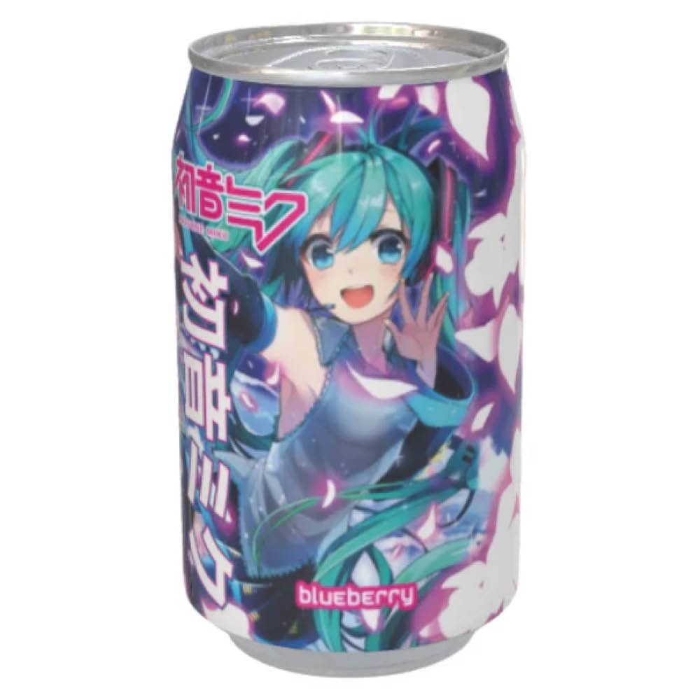 Kawaji Hatsune Miku Blueberry Flavour Soda (330 ml) - Tasty America ...