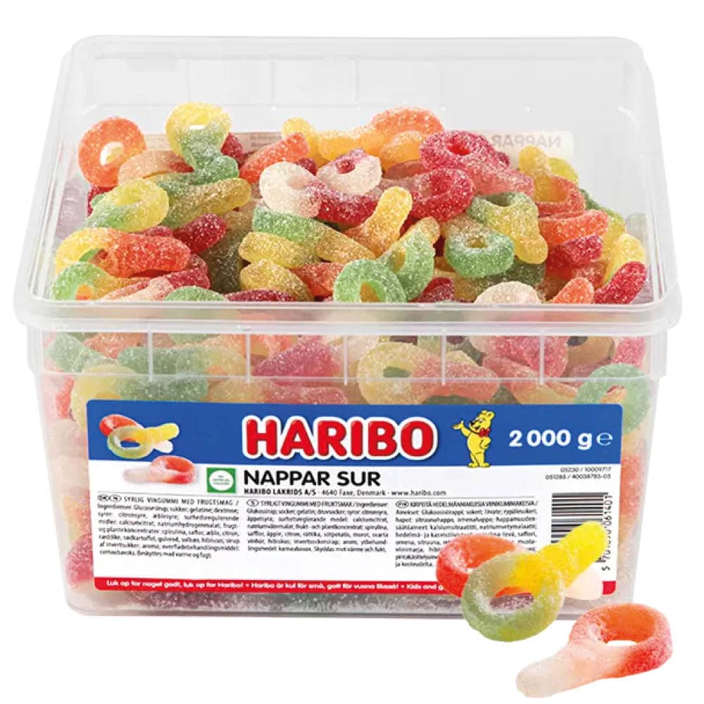 Haribo Nappar Sour Big Pack (2 kg) - Tasty America- American Candy ...