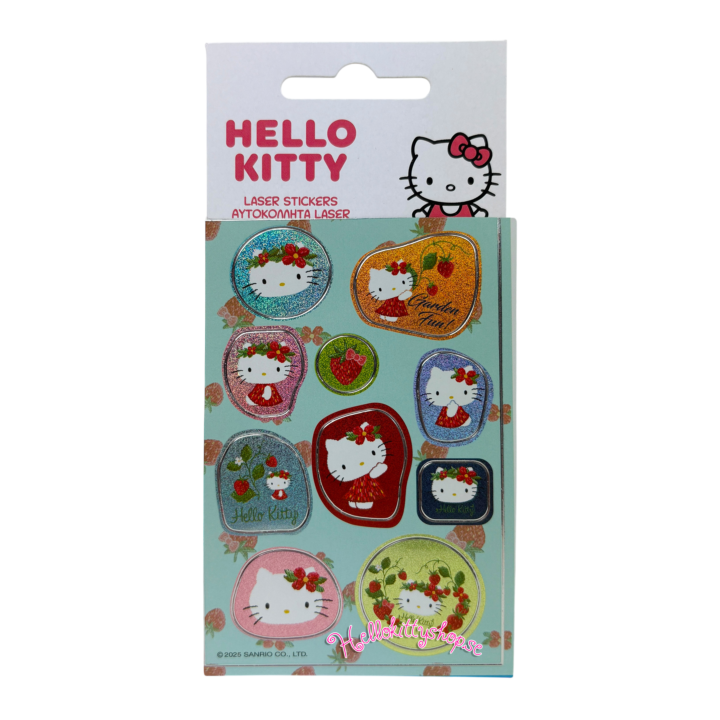 Hello Kitty Holografiska Laser Klistermärken 10 st - Hello Kitty Shop