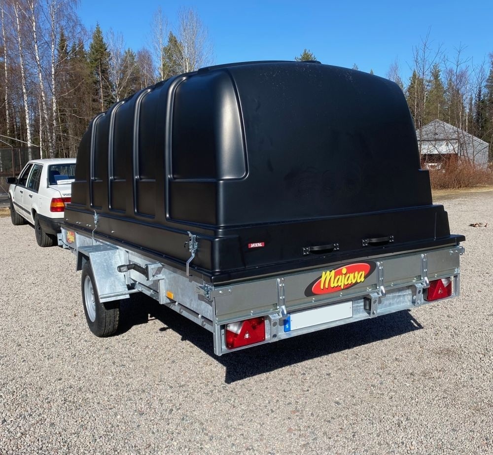 Kåpsläp Majava M 8540 J + Jaxal 125cm (Bromsad/80 Km/h) - Svensk Fiskeshop