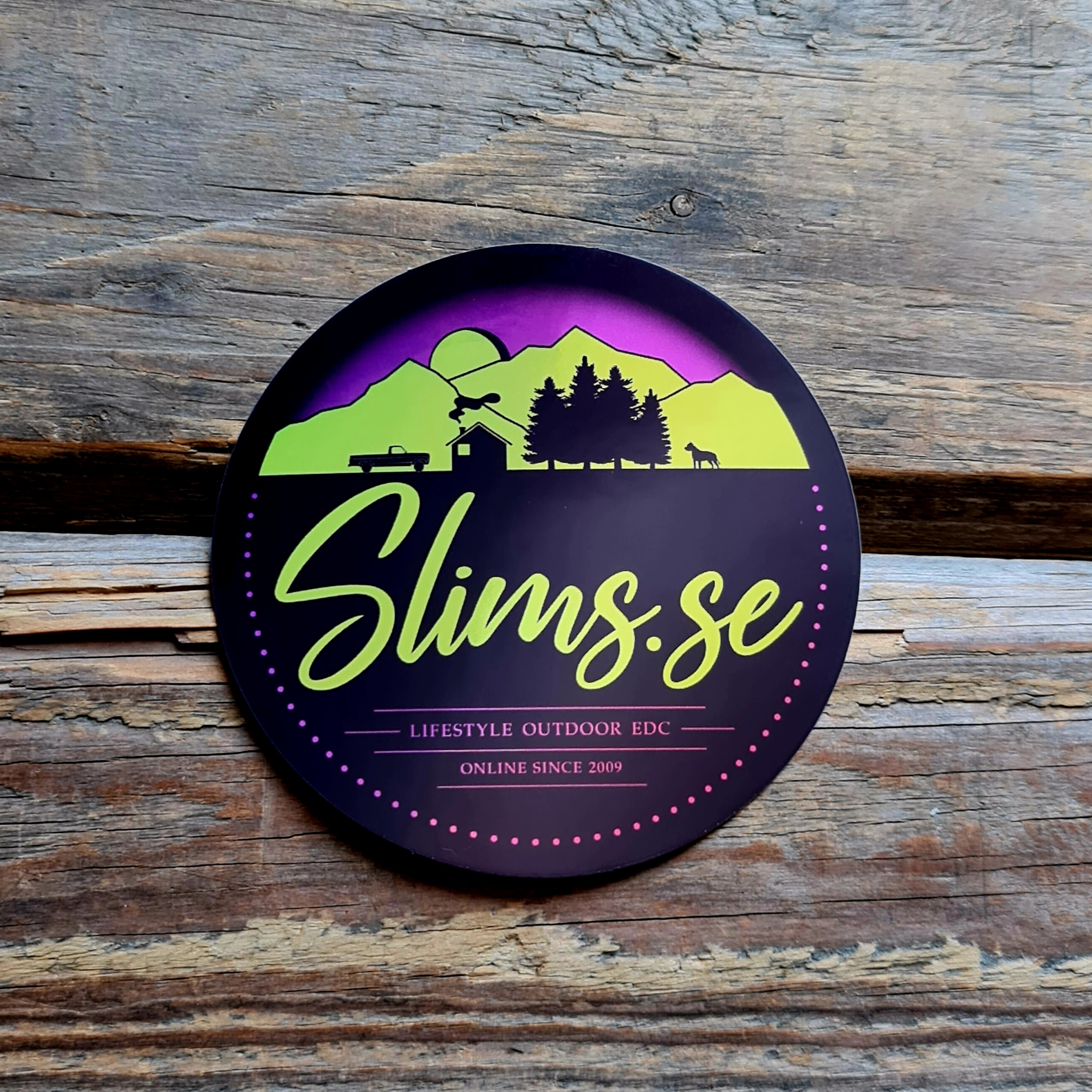 Sticker - Slims.se Logo Summer 2025 Yellow And Purple Hologram - SLIMS.SE