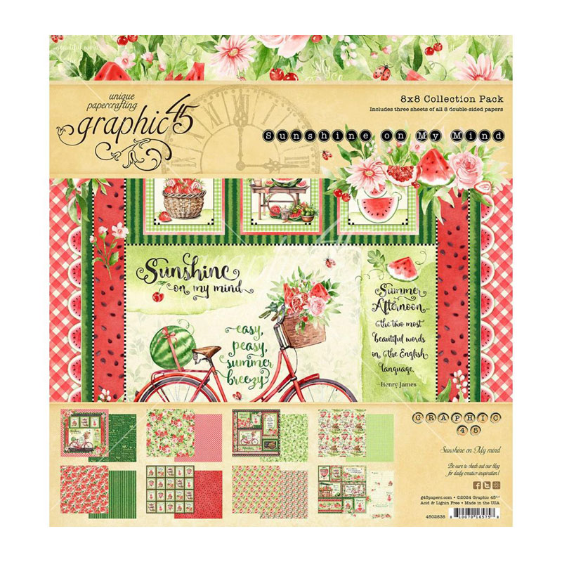 Graphic 45 Paper Pad - Sunshine on my Mind Collection Pack - BumbleBee ...