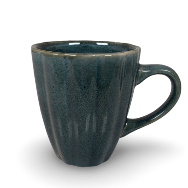 Mugg Joy - Petrol - H 8,5 cm - Rönnehill Hem & Trädgård