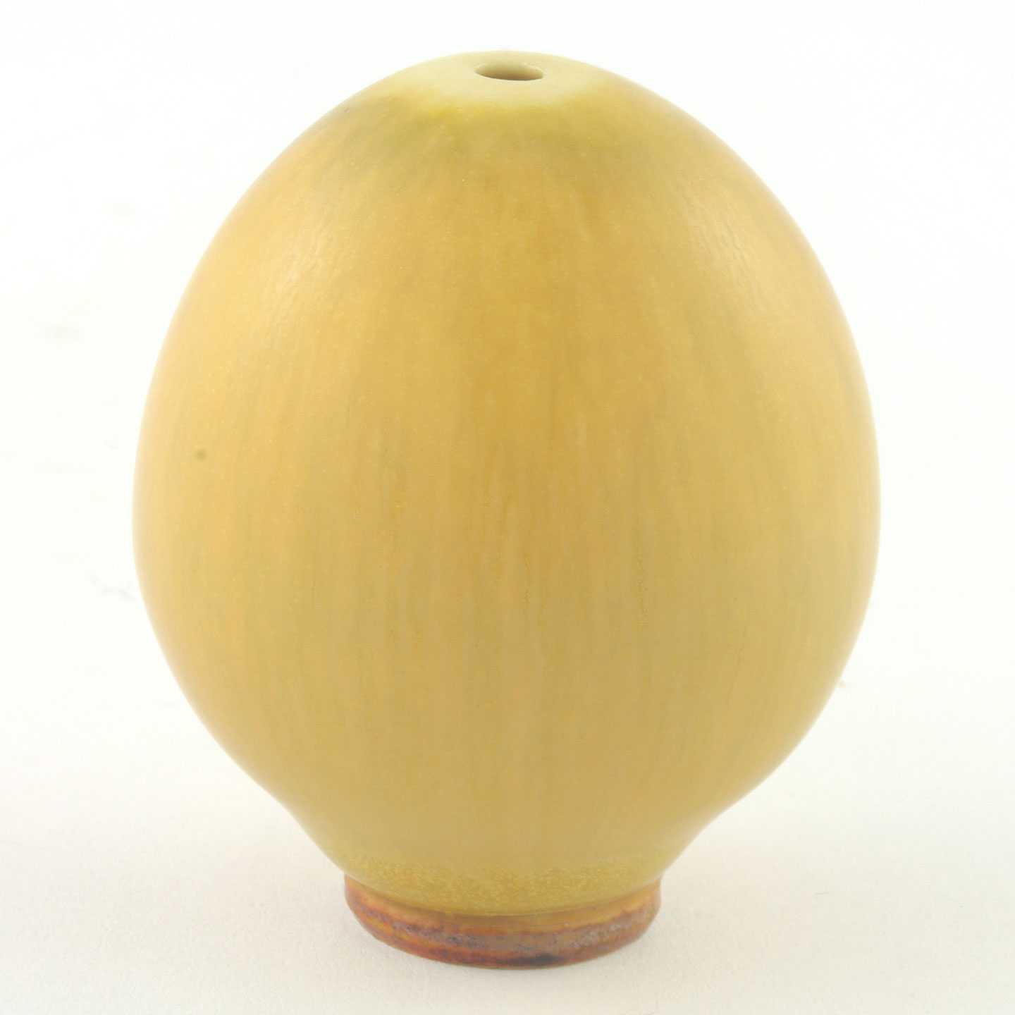 Berndt Friberg (1967) Unique Yellow Haresfur Vase 4,5 cm