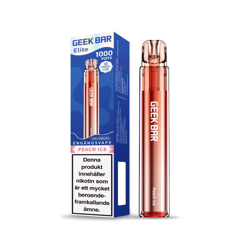 Geek Bar Elite 1000 - Peach Ice - Eciggonline