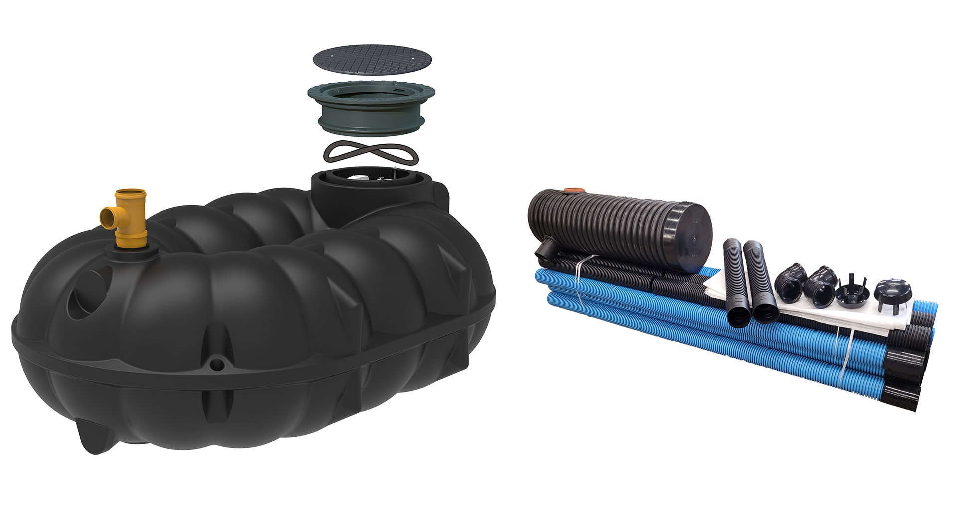 NEO sludge separator 5000L with infiltration package 30m2 - Avloppscenter