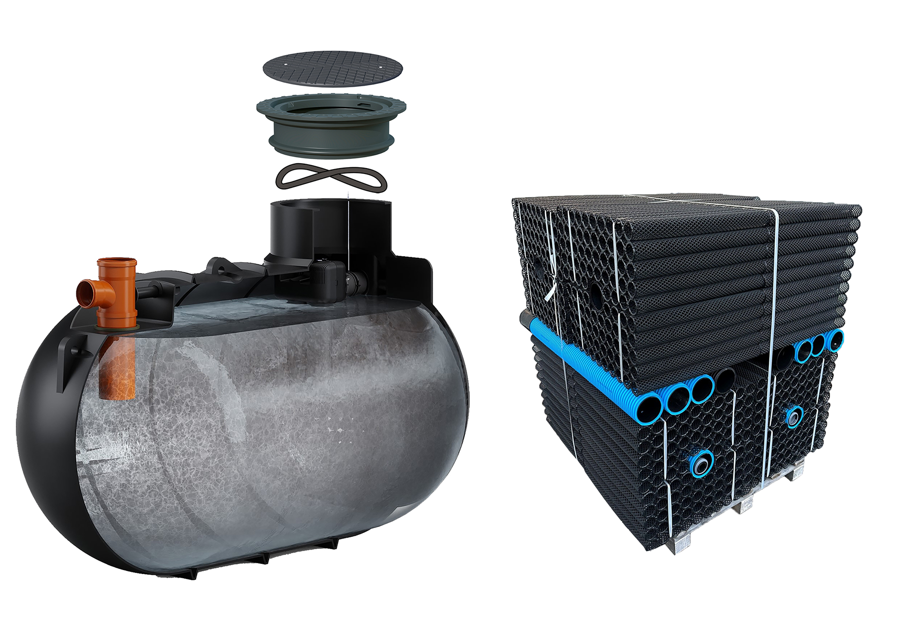 NEO sludge separator 2600L with biomodule package 18m2 - Avloppscenter