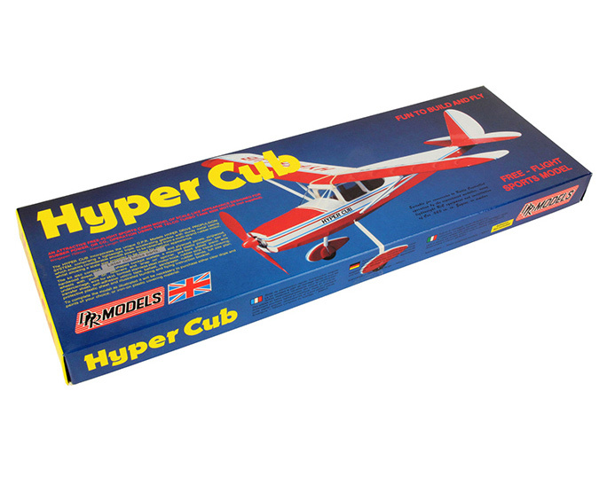Hyper Cub Free Flight Rubber Band Motor Balsa Model Kit - Habo Hobby